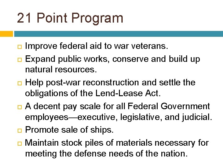 HARRY TRUMAN Post WWIIWhat now What to do