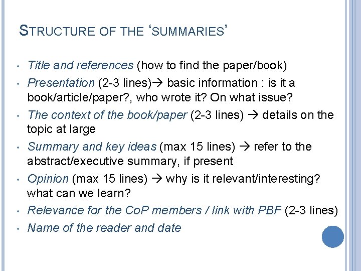 THE ONLINE READERS CLUB PBF Co P workshop