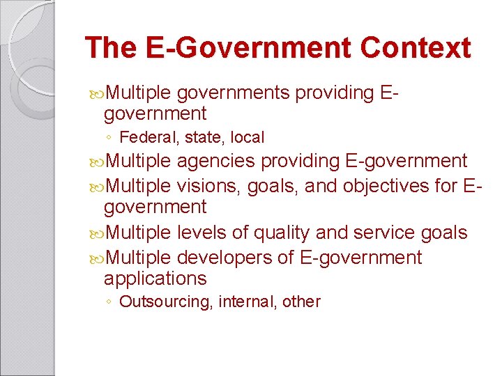 Libraries and EGovernment Roles Issues Presented at the