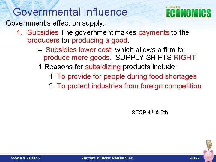 Chapter 5 Supply Section 3 Objectives 1 Explain
