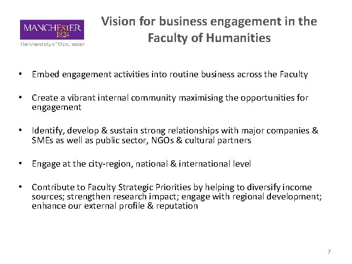 Business Engagement in Humanities The Overview University of