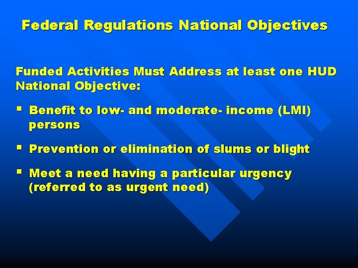City of Desoto Texas Community Development Block Grant