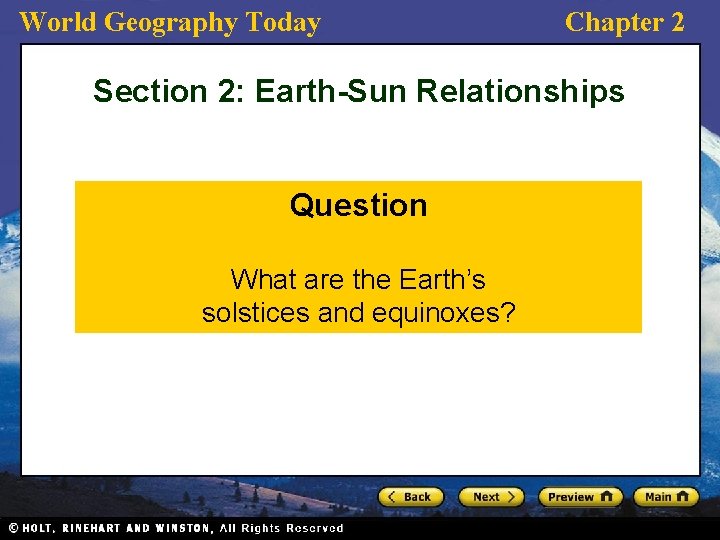 World Geography Today Earth in Space Preview Section
