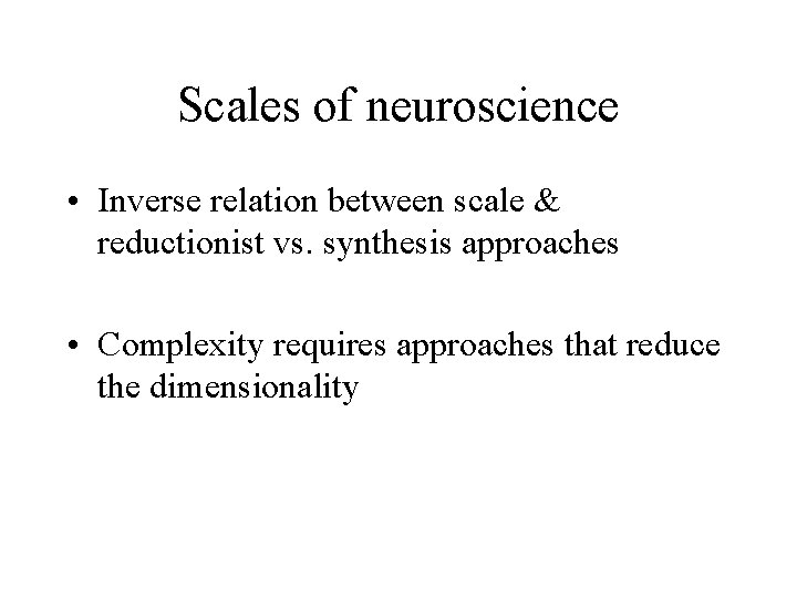 Pain the Brain A discussion from a systems