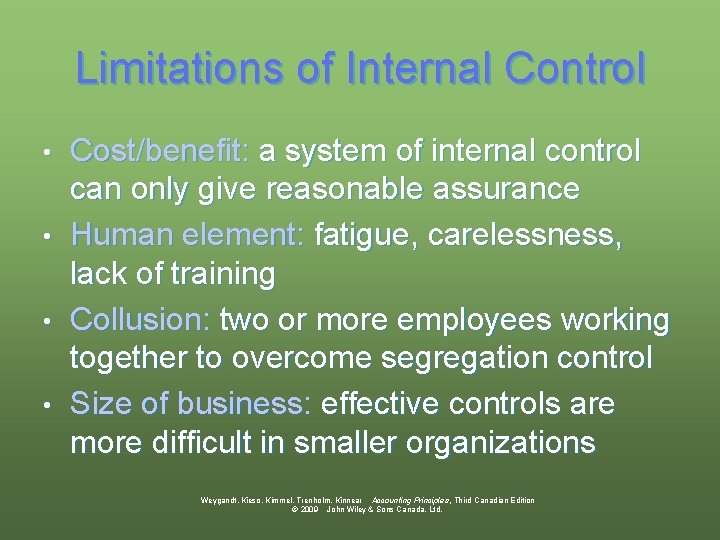 Chapter 7 Internal Control and Cash Prepared by