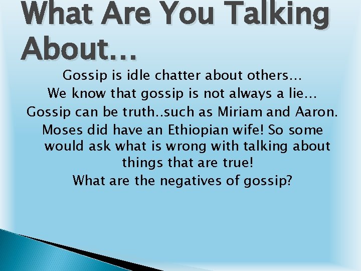 Gossip vs Gospel The Power of The Tongue