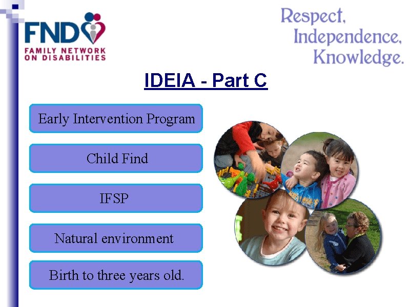 The Individuals with Disabilities Education Improvement Act IDEA