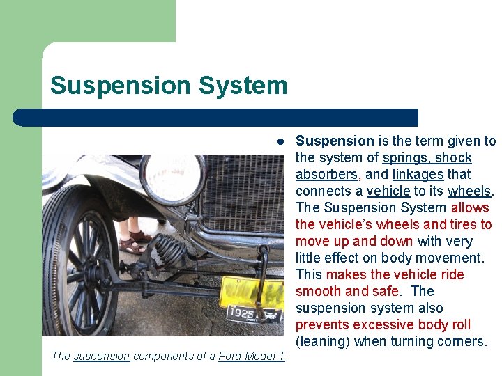CHAPTER 1 The Automobile Parts Assemblies and Systems