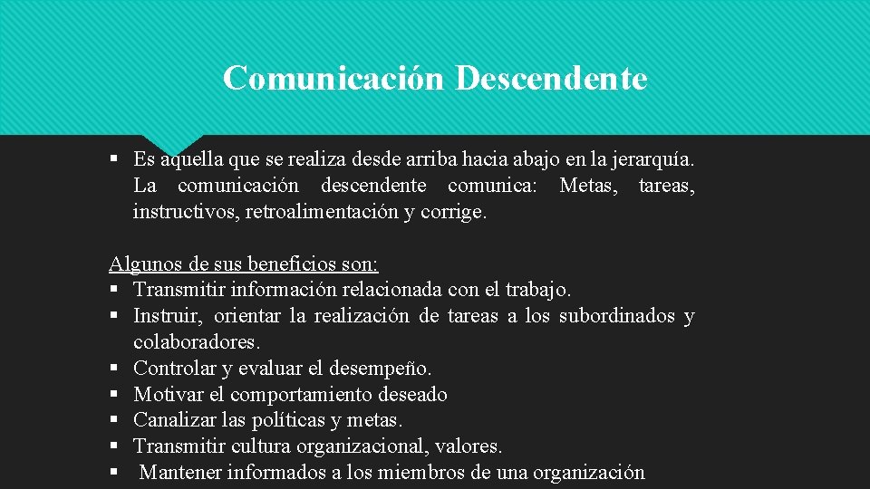 Tipos de Comunicacin Oral Ascendente Descendente y Horizontal