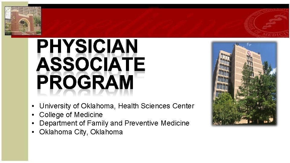 University of Oklahoma Health Sciences Center College of