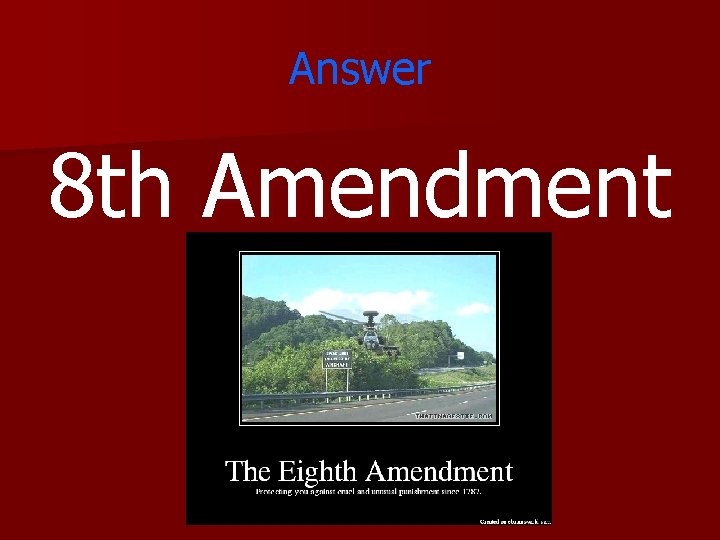 The U S Constitution Jeopardy 100 points EACH