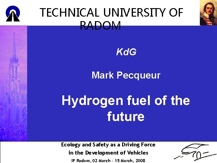 TECHNICAL UNIVERSITY OF RADOM Kd G Mark Pecqueur