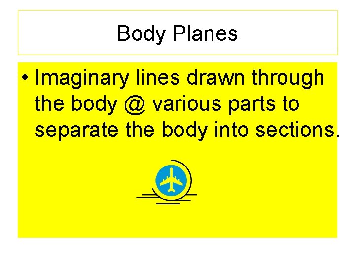 Body Planes Direction and Cavities Facing East or