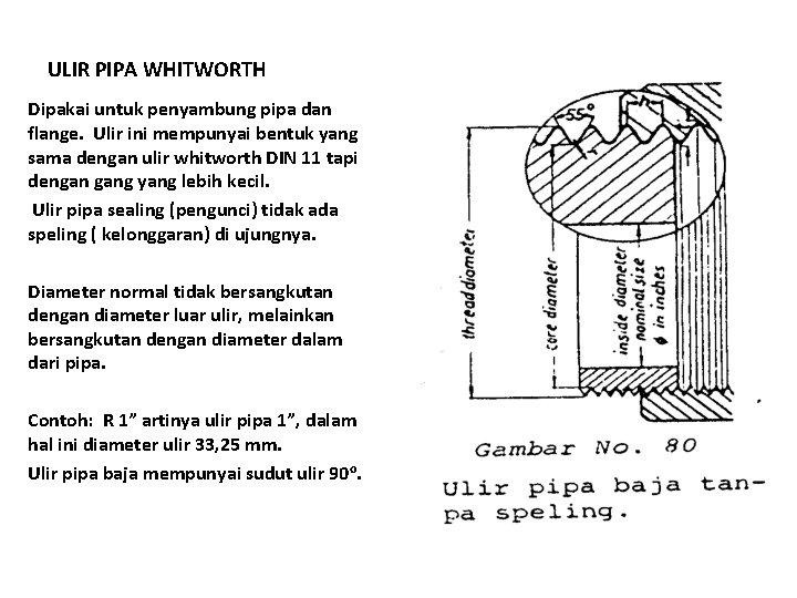 PENGERJAAN ULIR Fungsi ulir a Baut pemegang dan