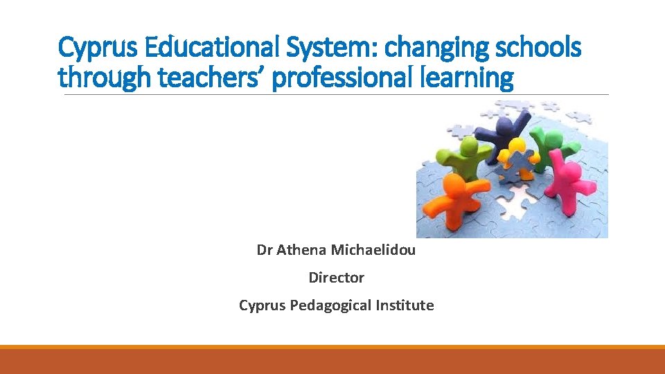Cyprus Educational System changing schools through teachers professional