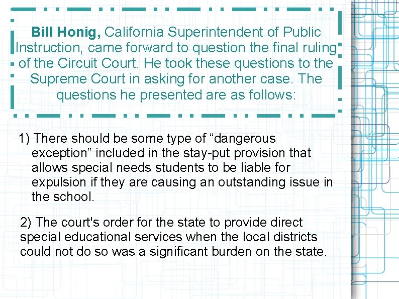 Honig v Doe Date Argued November 9 1987