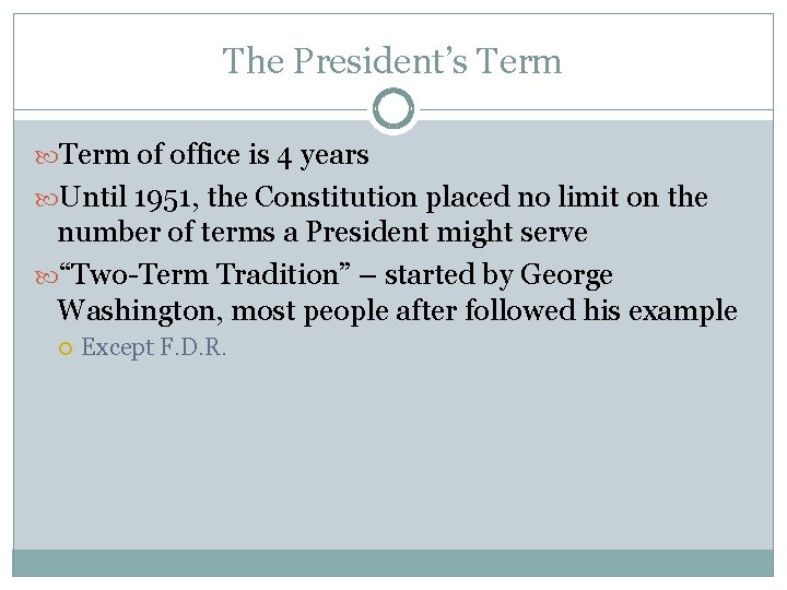 The Presidency CHAPTER 13 Section 1 Presidents Roles