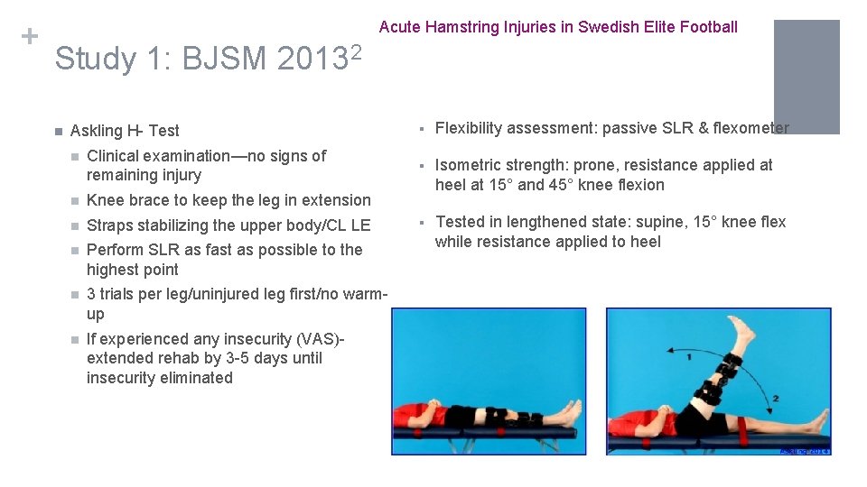 HAMSTRING STRAIN REHABILITATION Danielle Lawson SPT HS strain