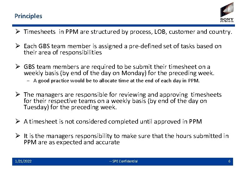 GBS PPM Time Tracking Training July 31 2013