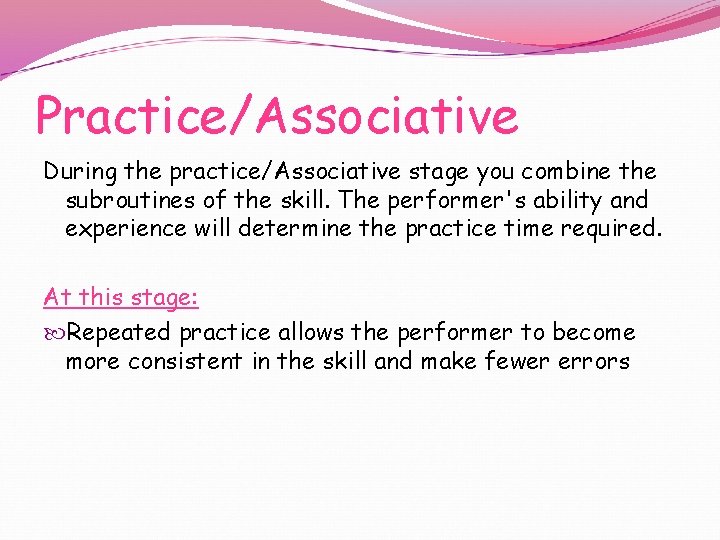 Higher National 6 Badminton Skill Learning Skill Learning