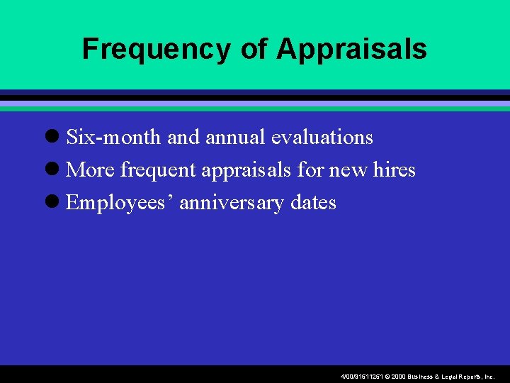 BLRs Human Resources Training Presentations Performance Appraisal ...