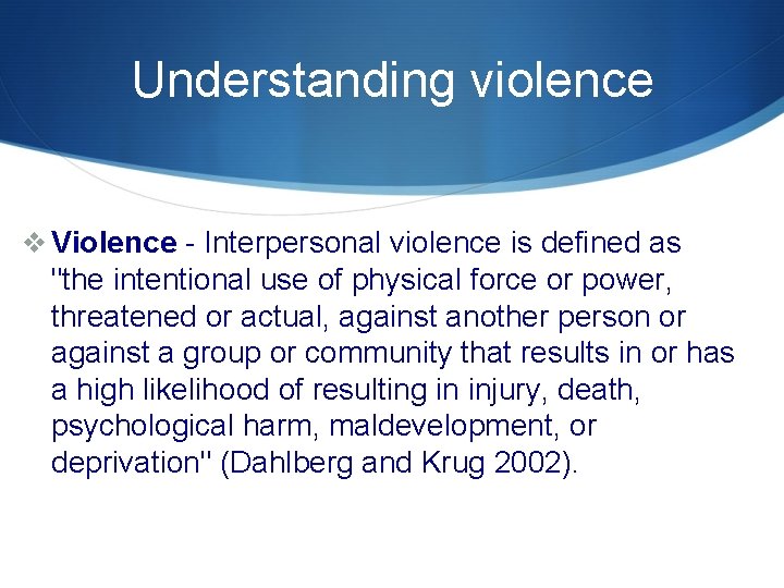 Biopsychosocial origins of violence Read and Outline pp