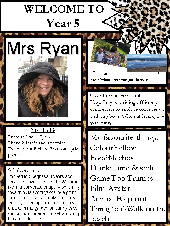 WELCOME TO w WELCOME Year 5 Mrs Ryan