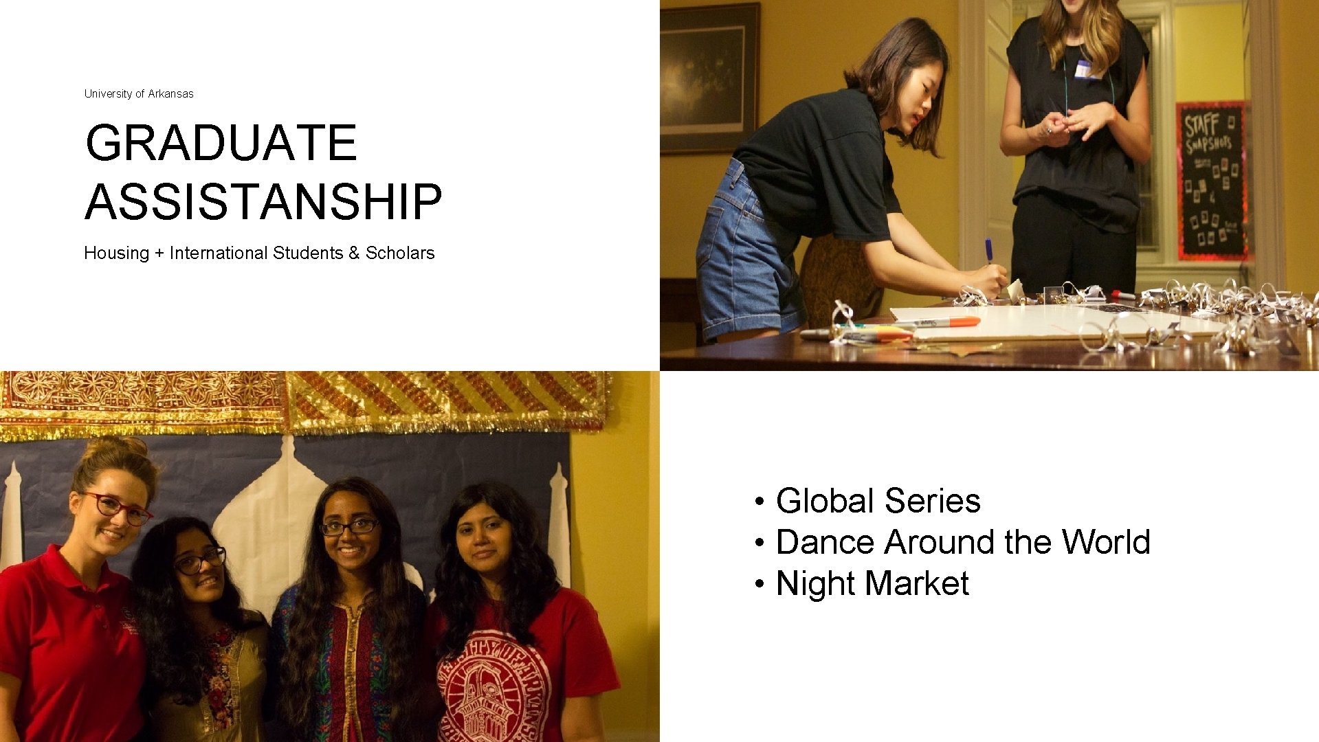 1 INTEGRATING INTERNATIONAL STUDENTS 2 University of Arkansas