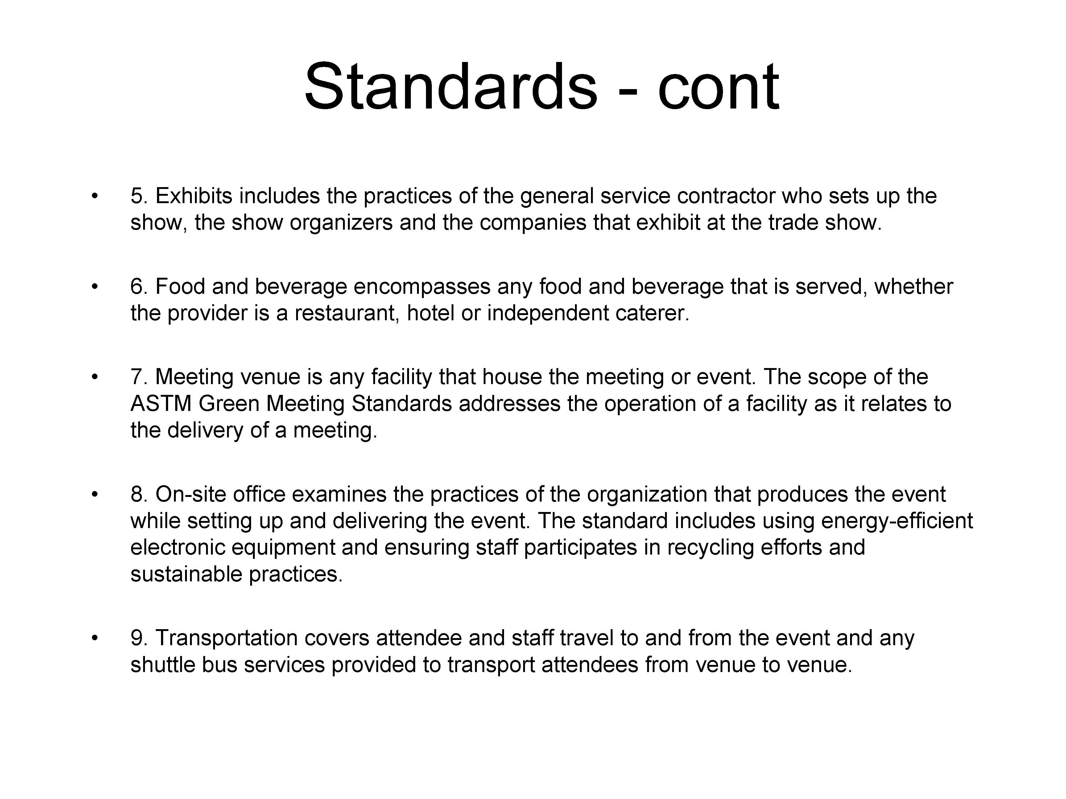 Best Practices Green Meetings Standards Kathryn Hashimoto School