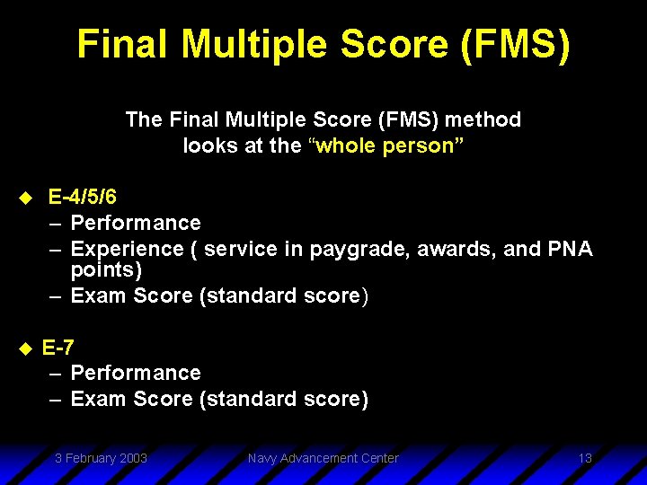 Navy Enlisted Advancement System NEAS Last update May