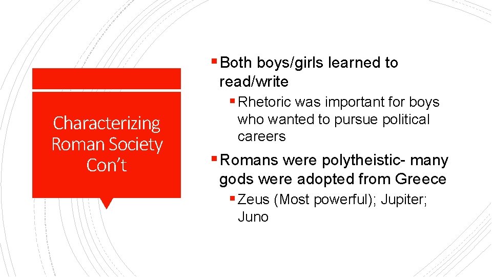 The Roman World Takes Shape Chapter 5 Section