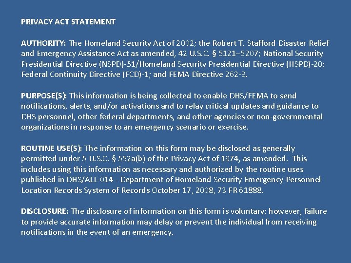 The FEMA Operations Center Presents ENS New Creator