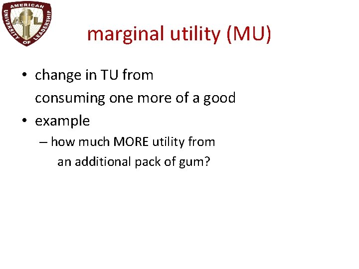 CHAPTER 5 CONSUMER CHOICE Zoubida SAMLAL MBA CFA