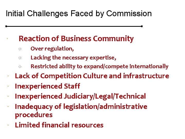 Fair Trading Commission Overview of Competition Law The