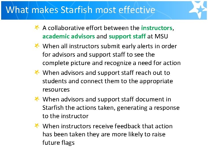 Starfish Training Minot State University Advisor Role InStarfish