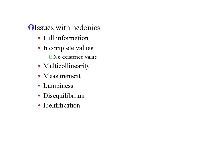 10 Valuing Impacts from Observed Behavior Indirect Methods