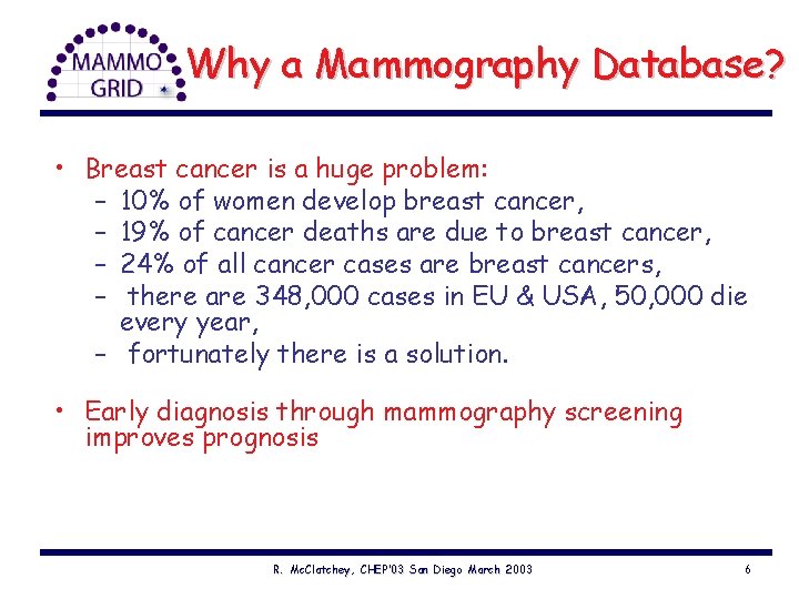 The Mammo Grid Project Grids Architecture Richard Mc