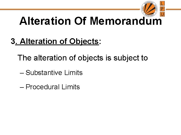 Memorandum of Association Alteration of Memorandum Alteration Of