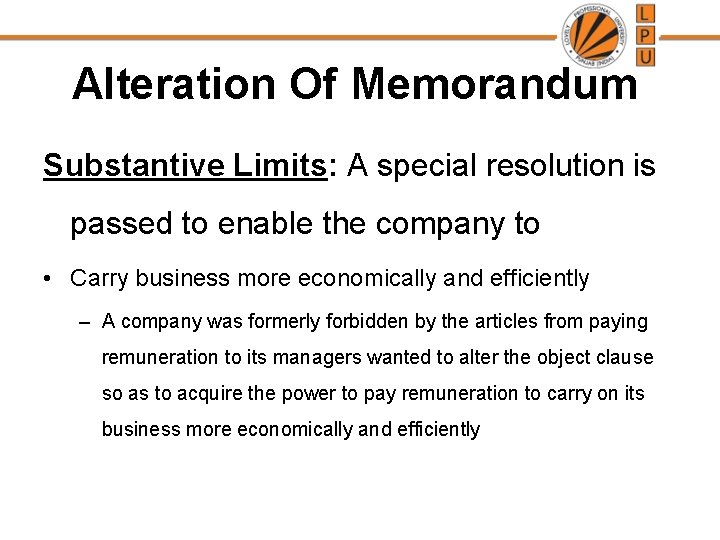 Memorandum of Association Alteration of Memorandum Alteration Of