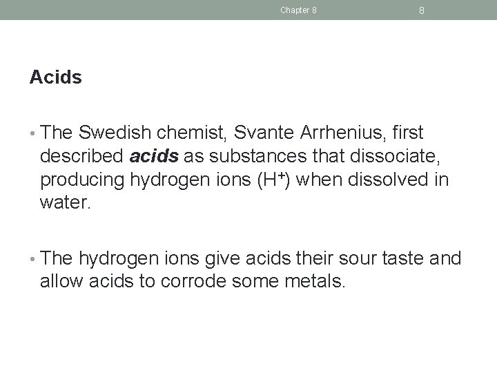 Chapter 8 Acids Bases and Buffers in the