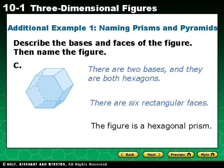 10 1 ThreeDimensional Figures Preview Warm Up California