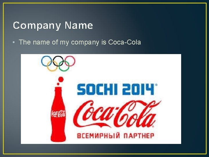 CocaCola By Eden Garza Company Name The name