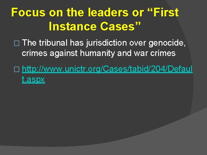 JUSTICE AND RECONCILIATION IN RWANDA The key dilemma