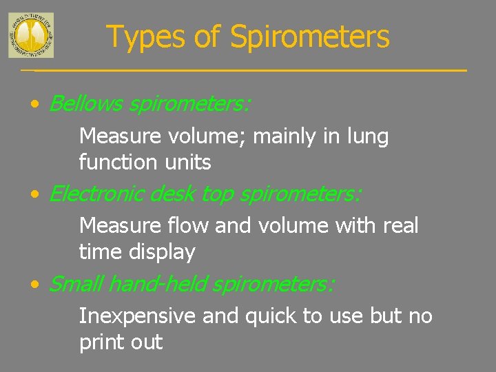 Spirometry in Primary Care Global Initiative for Chronic