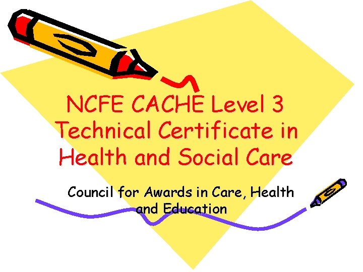NCFE CACHE Level 3 Technical Certificate in Health