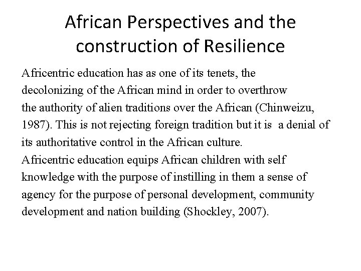 Outline Introduction Conceptual issues Theoretical Framework African ...