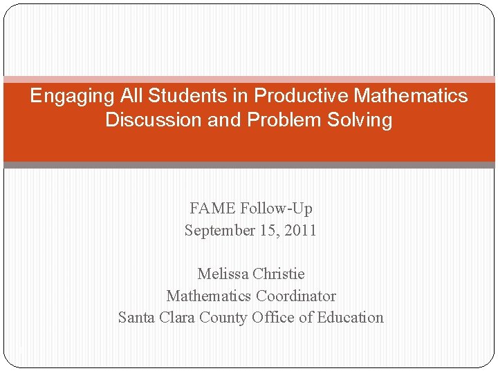 Engaging All Students in Productive Mathematics Discussion and