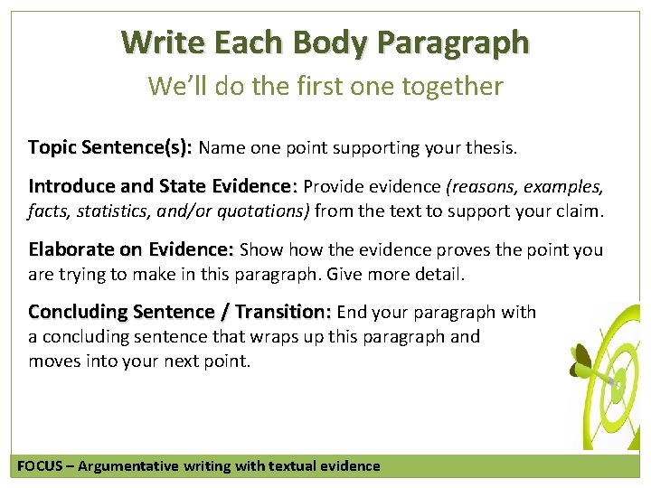 Argument Writing Grade 8 Copyright by Write Score