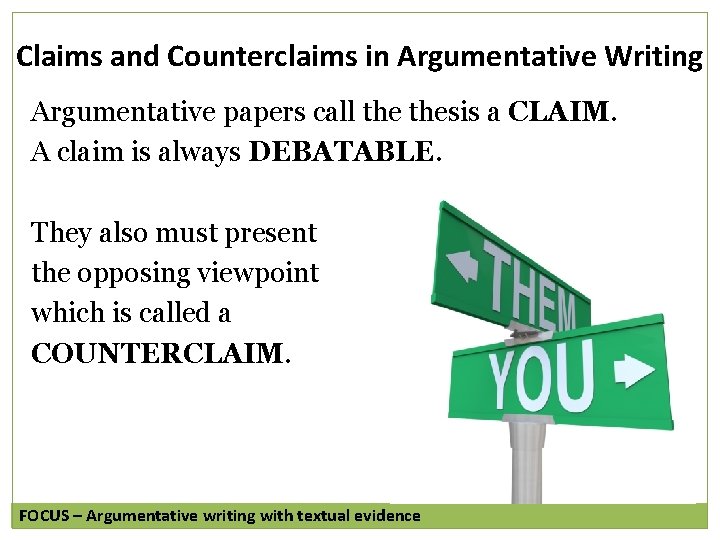 Argument Writing Grade 8 Copyright by Write Score