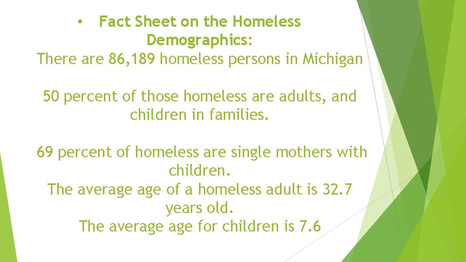 Homeless in Detroit MI Presented By Students of